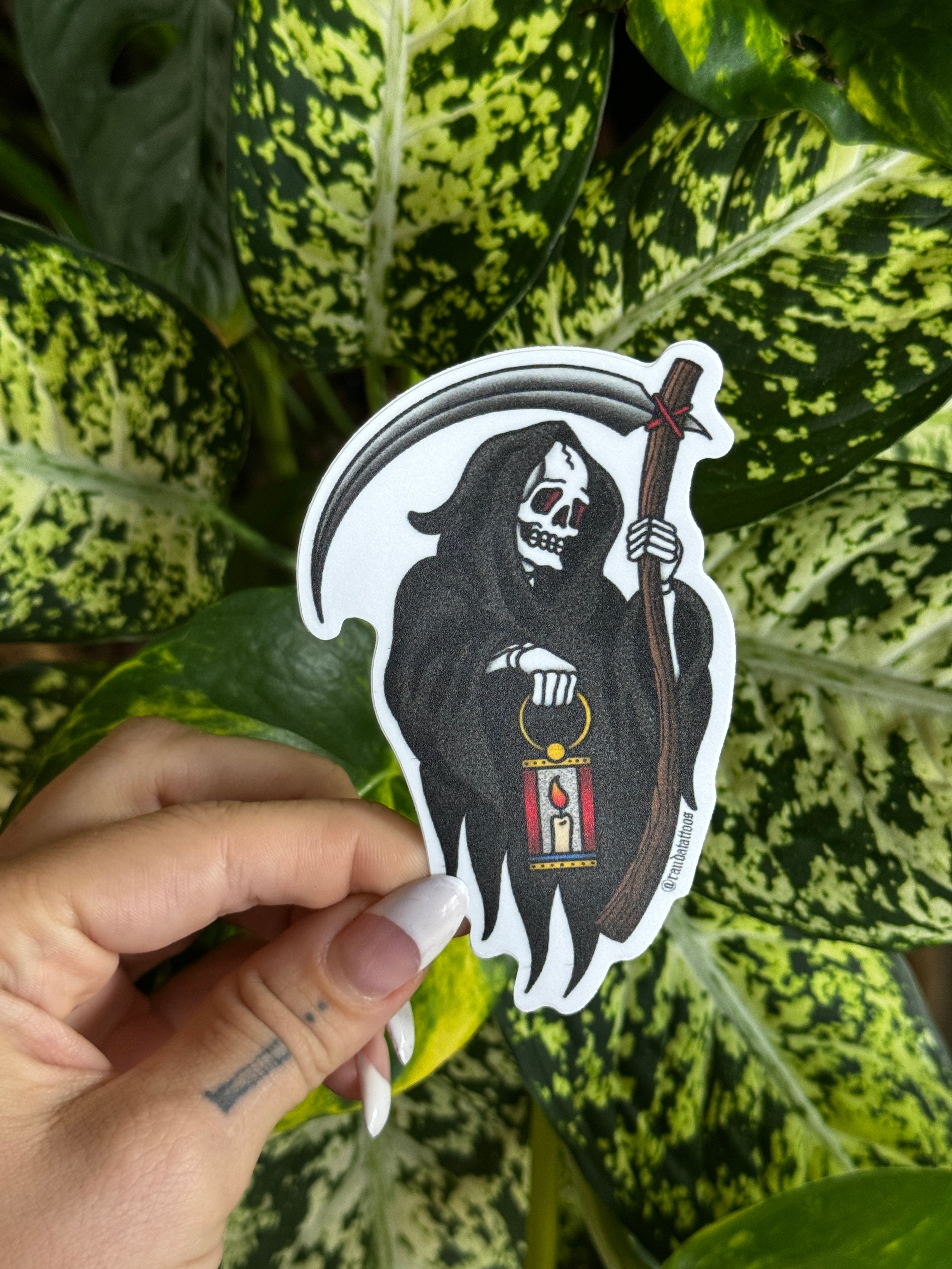 Grim Reaper Sticker | Hellebore Tattoo